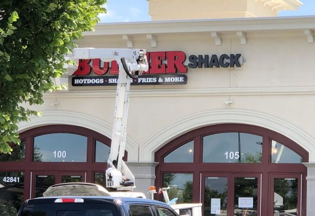 SIGN INSTALLED AT THE BURGER SHACK IN ASHBURN - The Burn