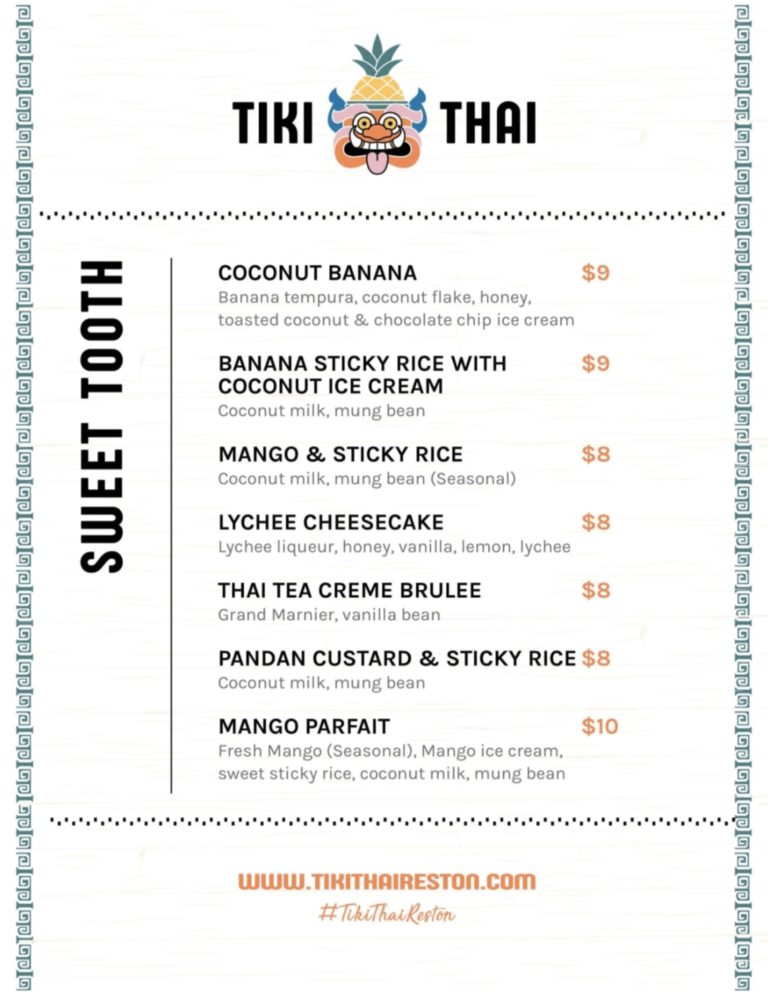Tiki Thai unveils menu ahead of soft opening - The Burn