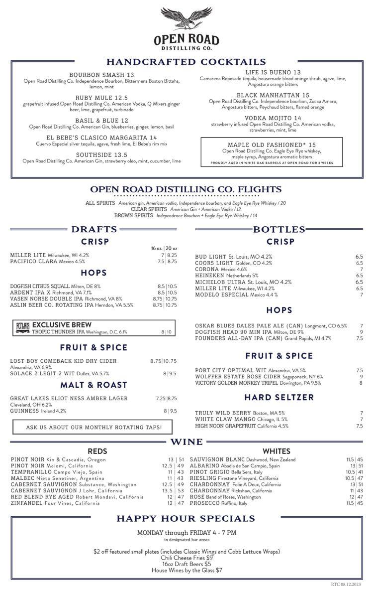 Open Road Distilling scheduled to open Monday in Reston - The Burn