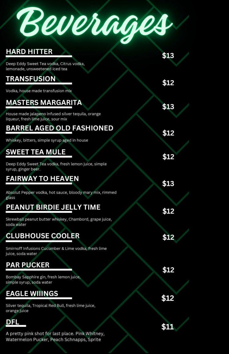 X-Golf in Ashburn shares new food and drink menu - The Burn