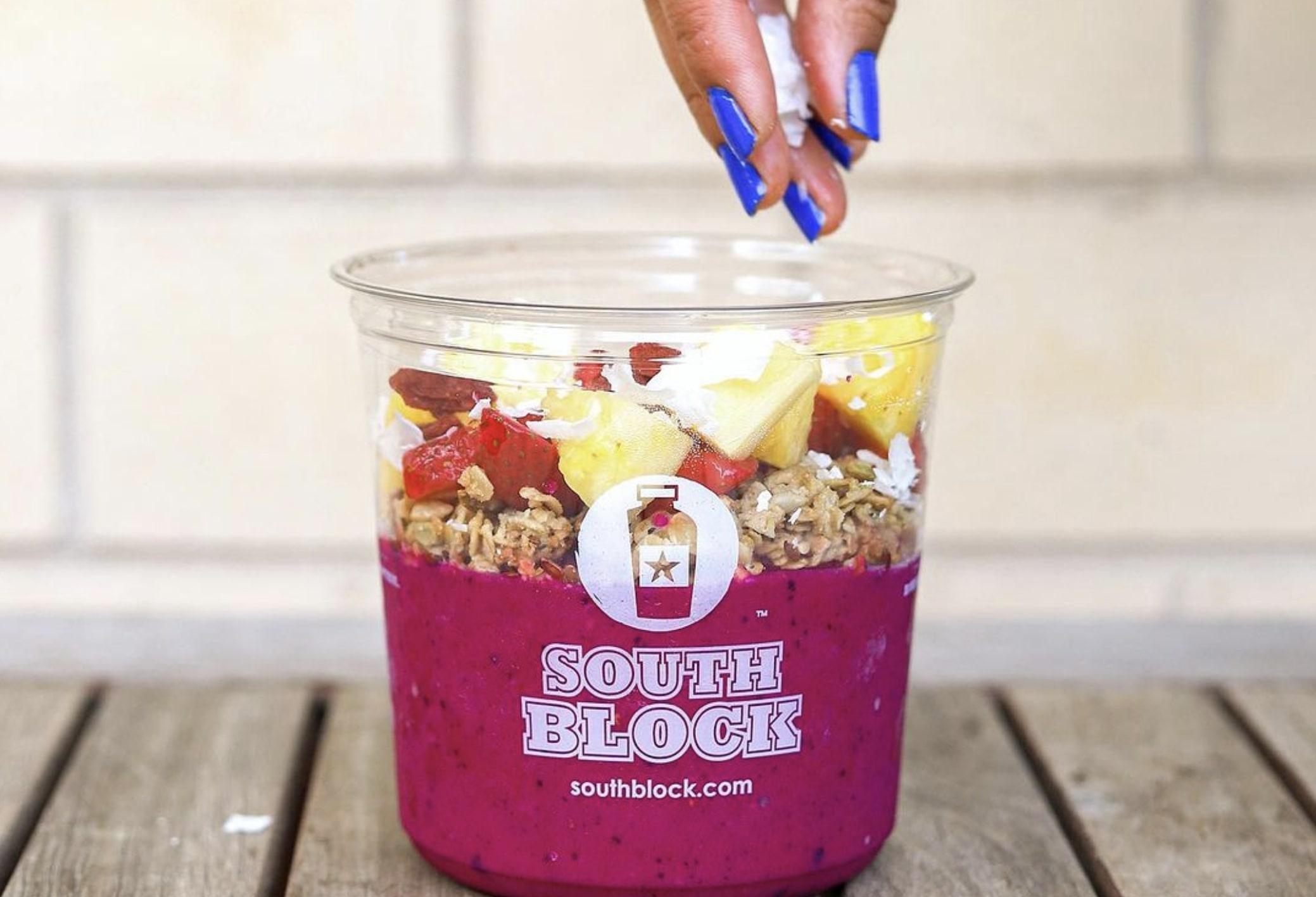 South Block bowls and smoothies headed to Dulles International Airport