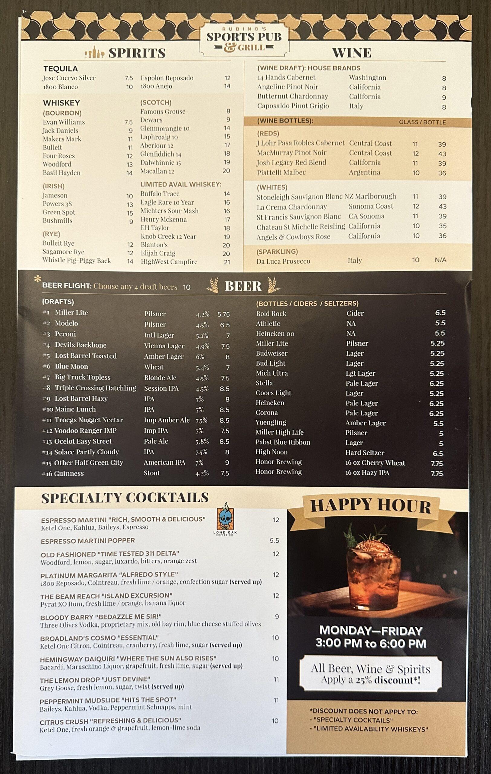 Ashburn’s new Rubino’s Sports Pub features expanded menu