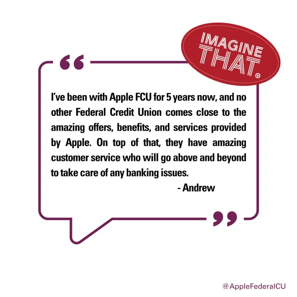 Apple Federal Credit Union is your community’s best financial partner